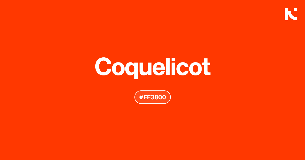 Coquelicot | color meaning, hex code, palettes, images